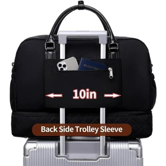 Bags | Weekender Bag Large Nylon Travel Bag Carry On For Women 3in1 ...